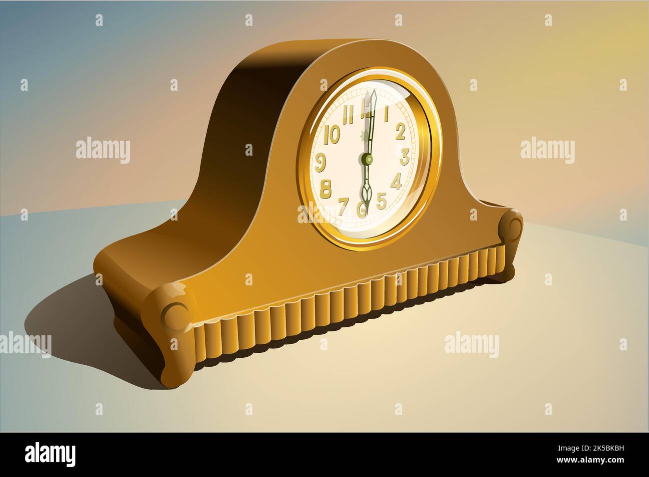 Vintage clock collage element illustration vector Stock Vector Image ...