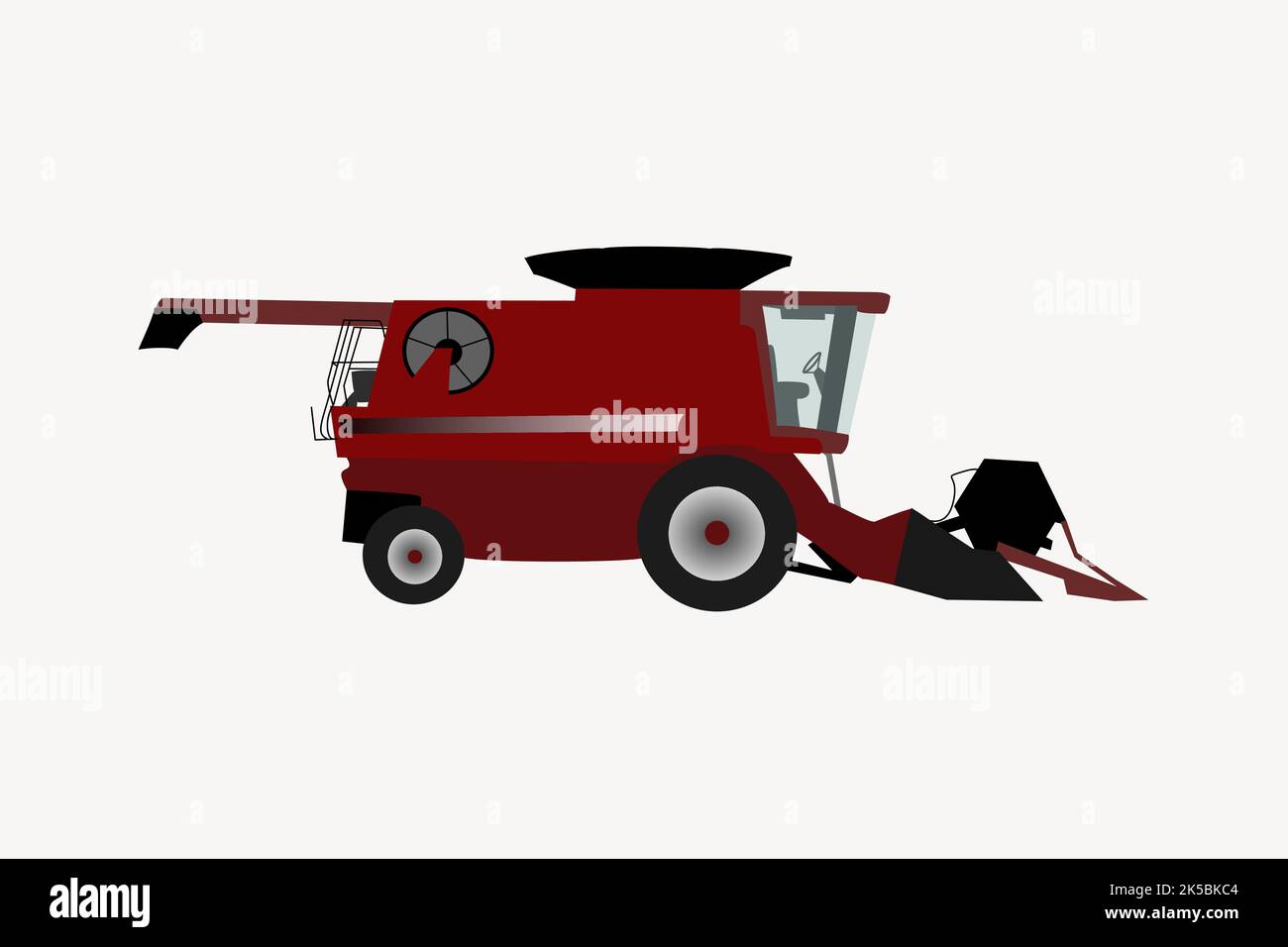 Combine harvester collage element illustration vector Stock Vector ...