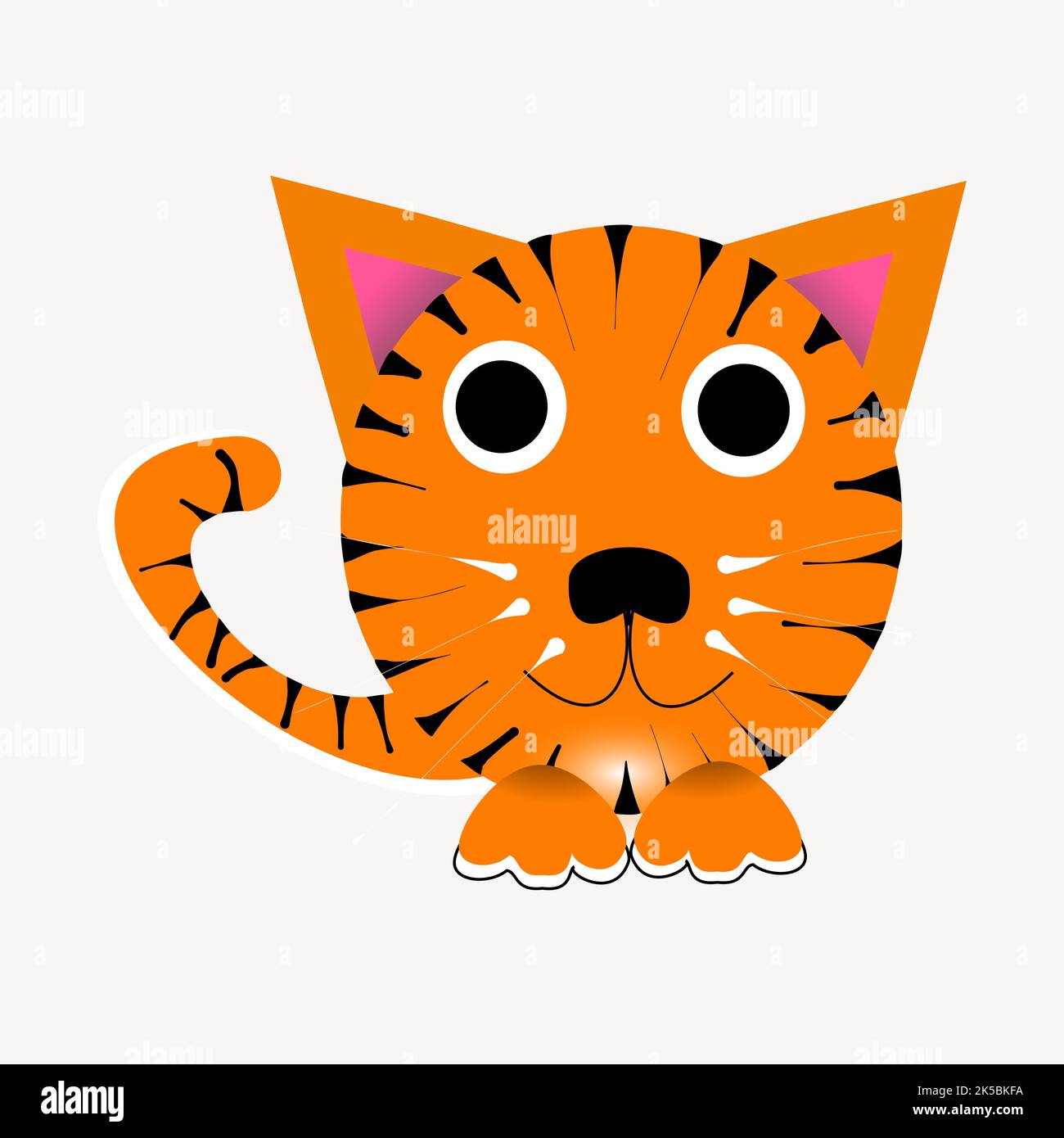 Cat cartoon collage element illustration vector Stock Vector Image ...