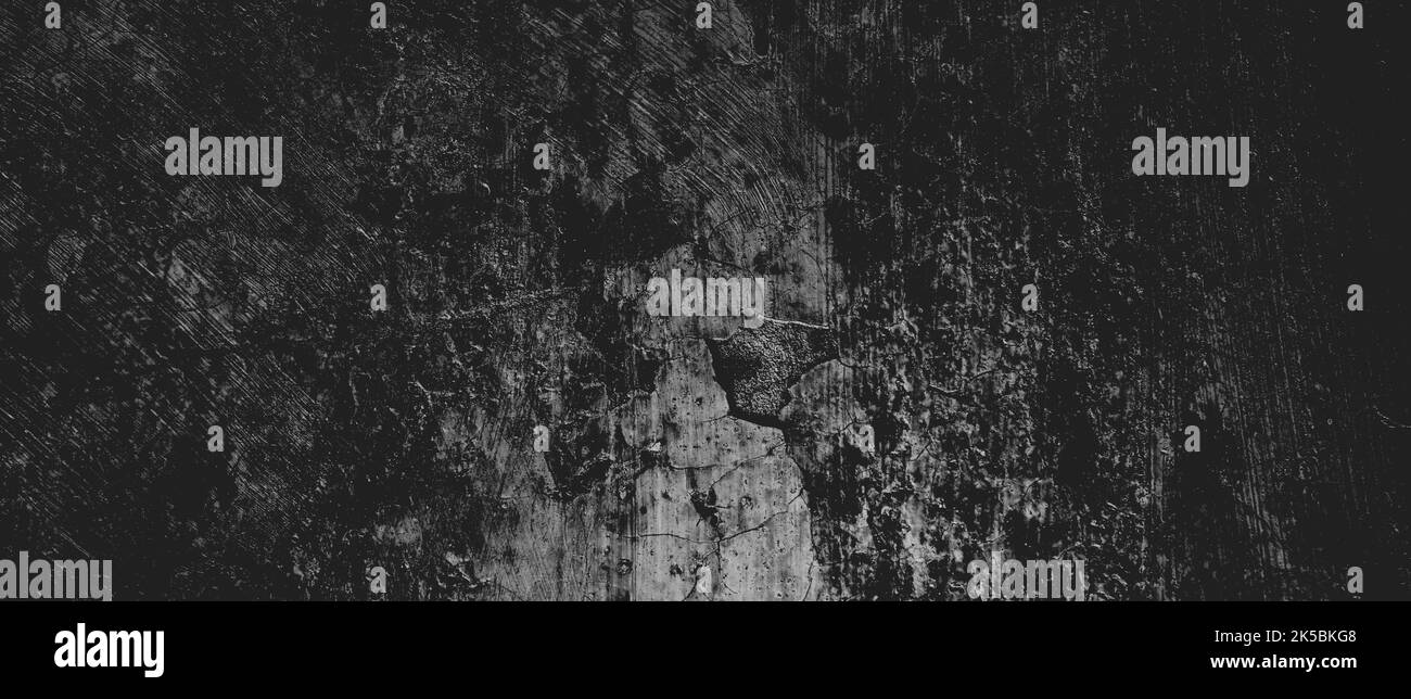 Horror Cement Texture. Grunge scary background. Wall Concrete Old black ...