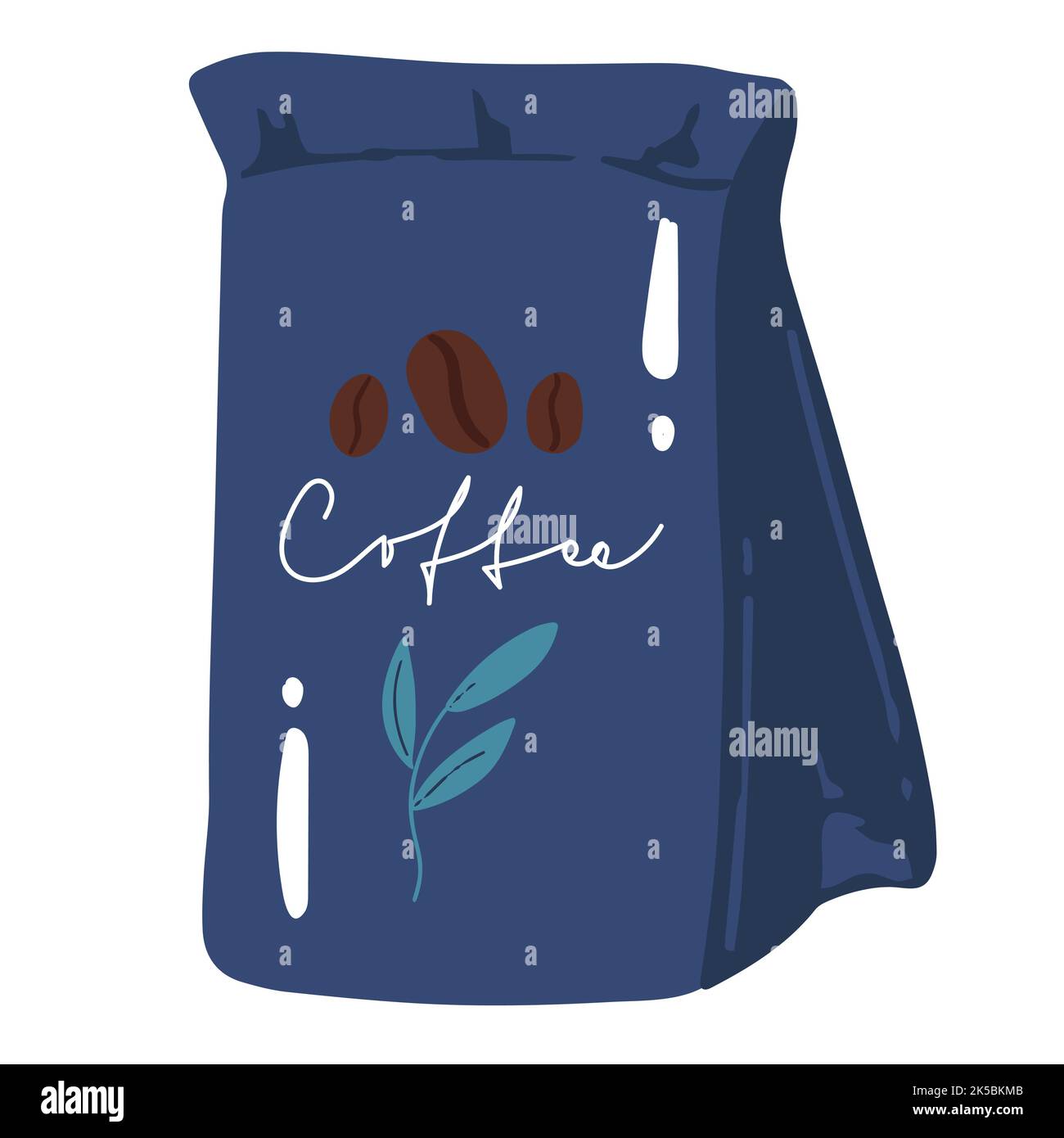 Coffee Bag. Abstract Vector Packaging Design Layout. flat cartoon ...