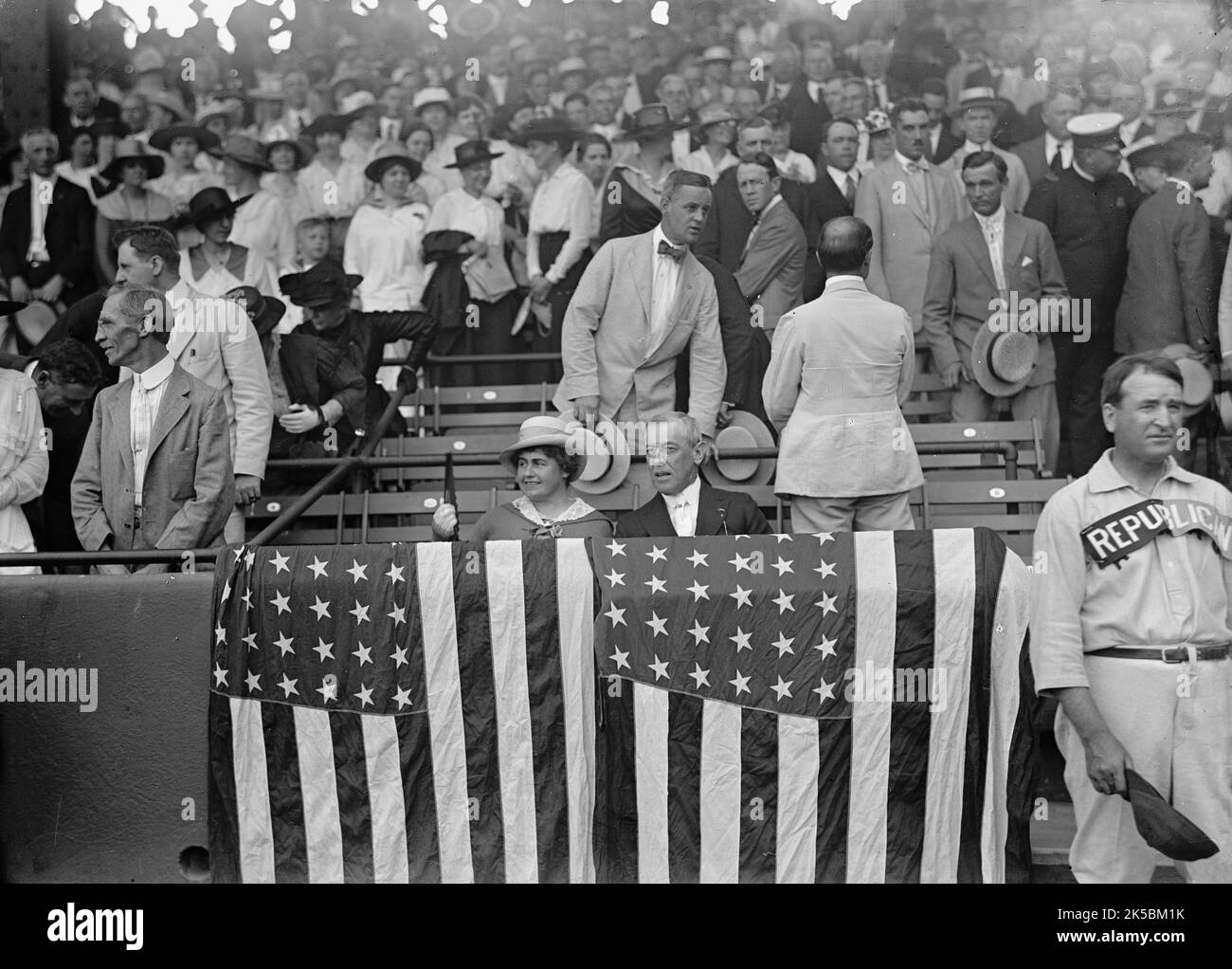 Baseball, Congressional - President And Mrs. Wilson, 1917. US president ...