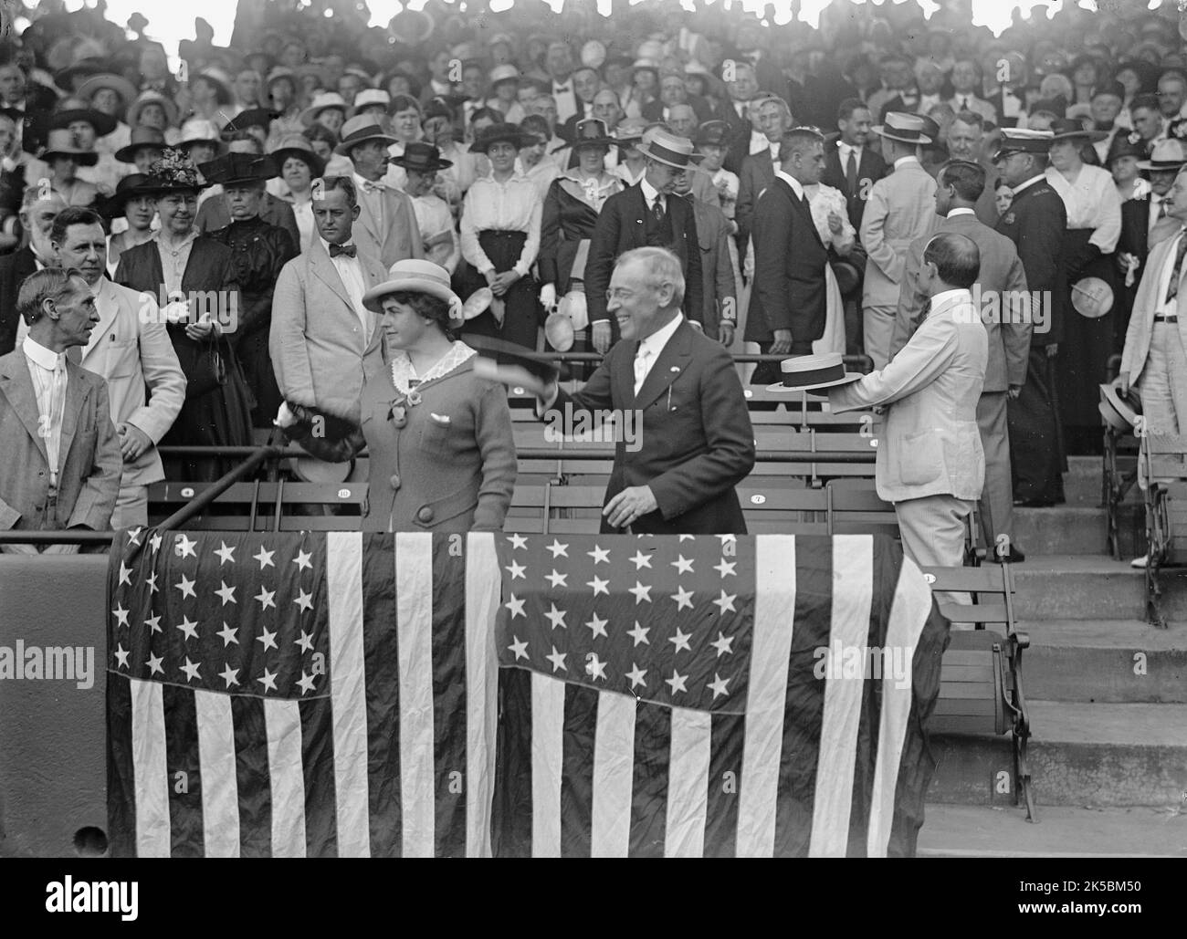 Baseball Congressional President And Mrs Wilson 1917 Us President
