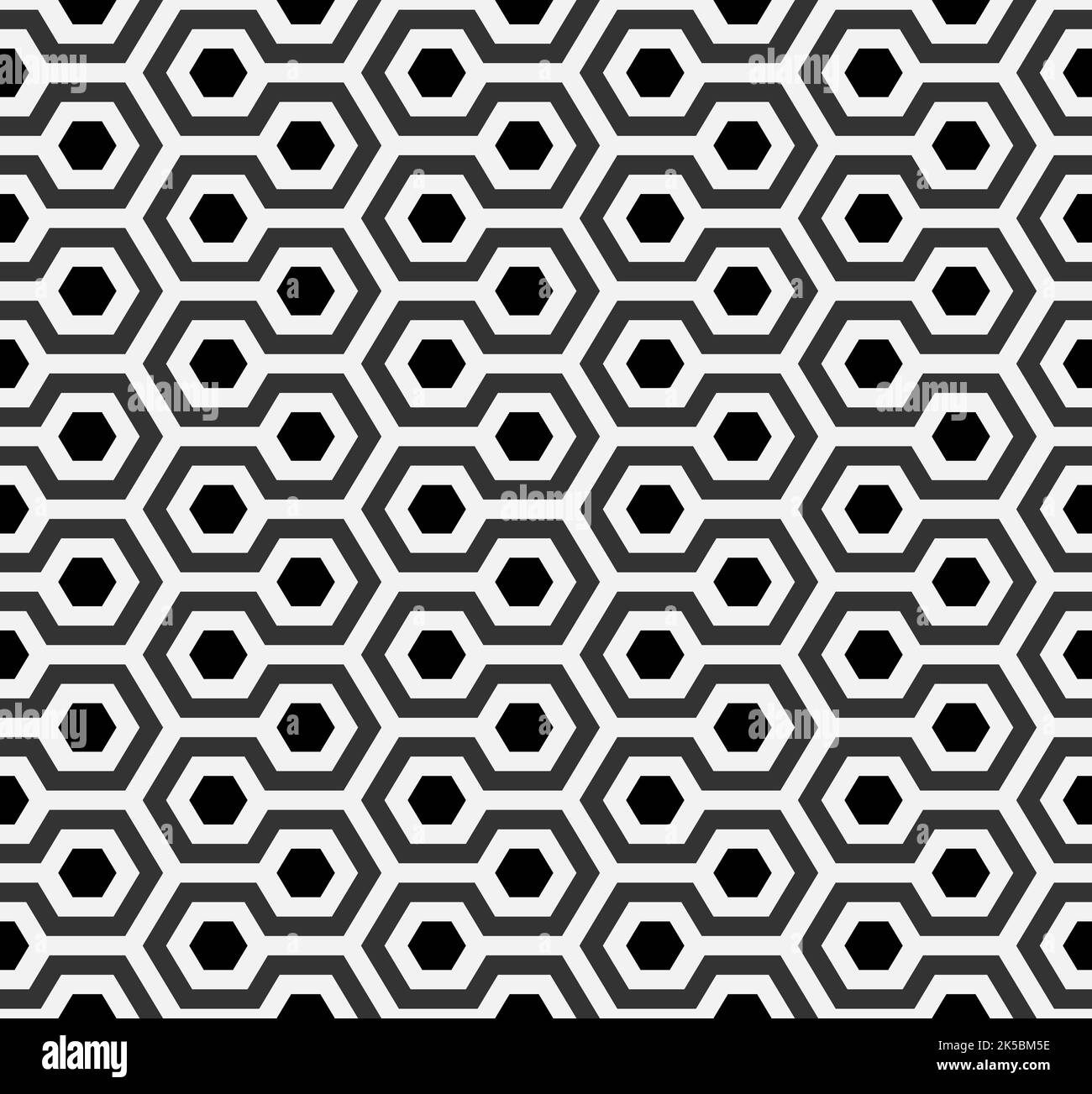 Vector Modern Seamless Geometry Pattern Hexagon Black And White