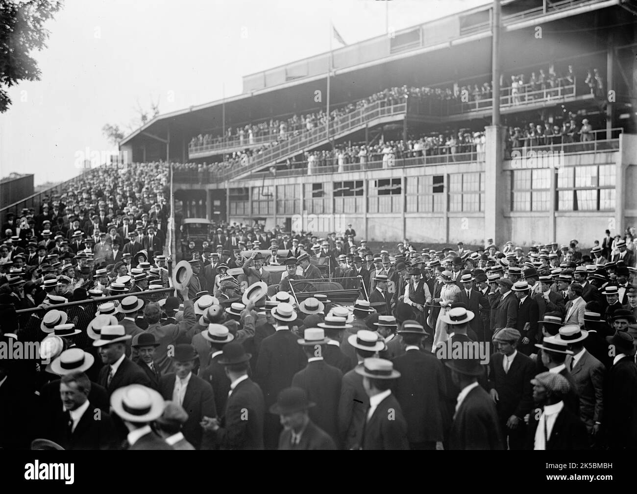 Baseball, Professional - President Wilson Leaving Ball Park, 1913. US ...