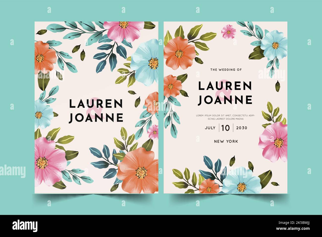 wedding invitations template vector design illustration Stock Vector ...