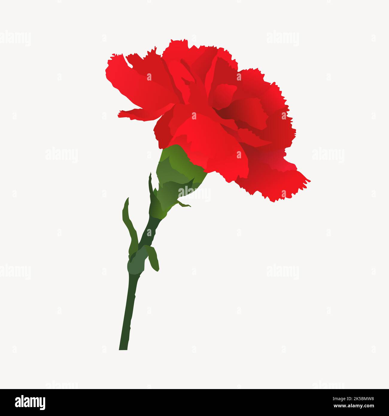 Red carnation collage element illustration vector Stock Vector Image ...