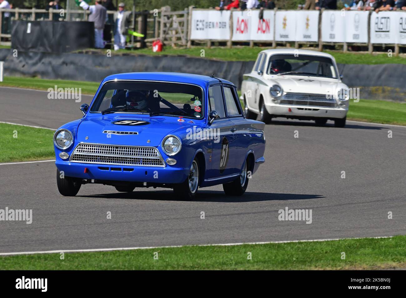 Neel Jani, Ambrogio Perfetti, Ford Lotus Cortina, St Mary’s Trophy Race ...