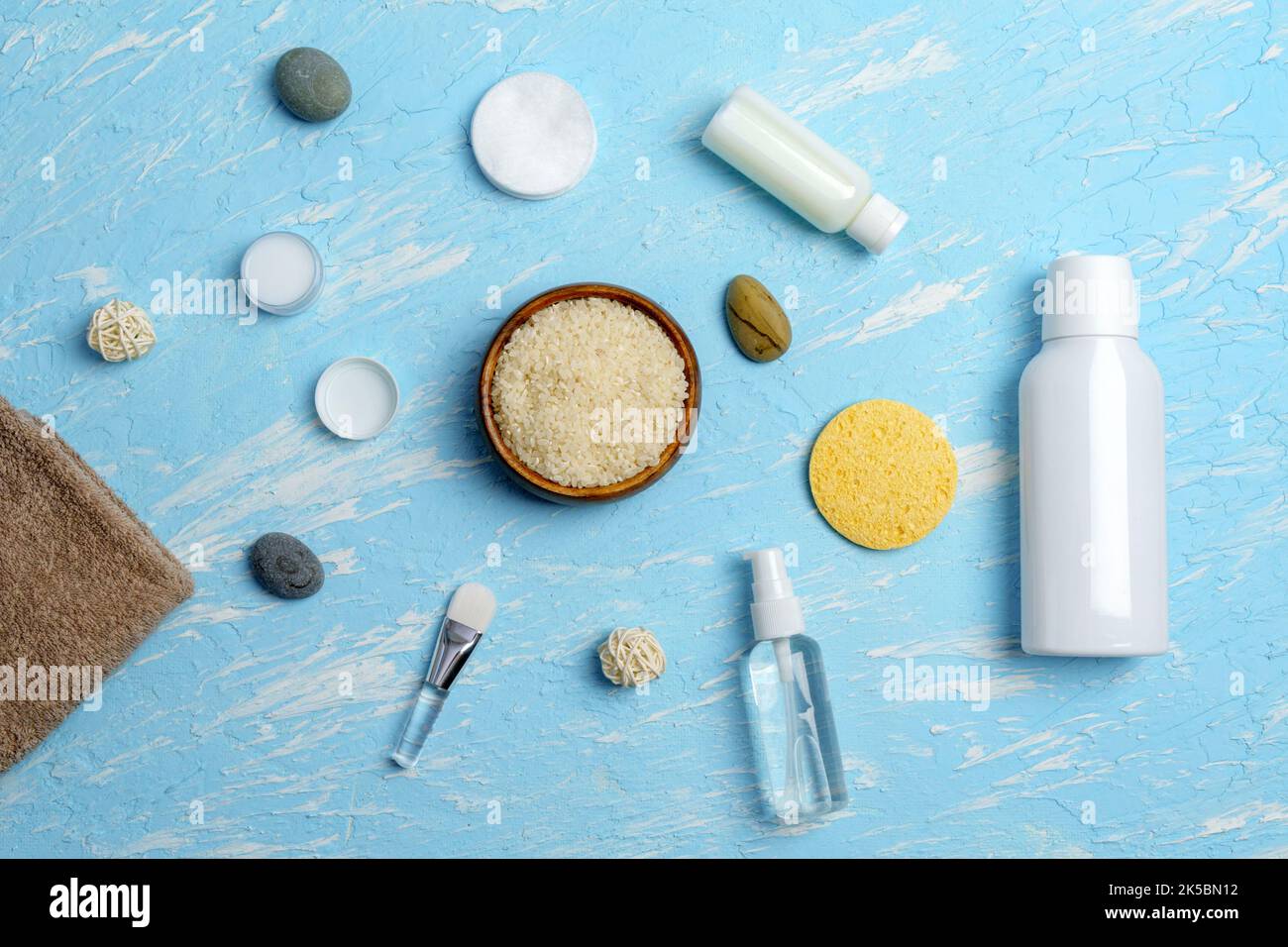 Rice for holistic skin care therapy. Holistic beauty concept, fermented ...