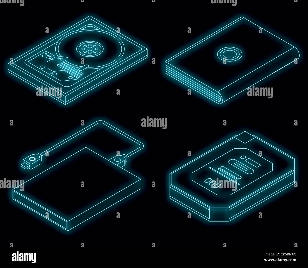 External hard drive on Stock Vector Images - Alamy