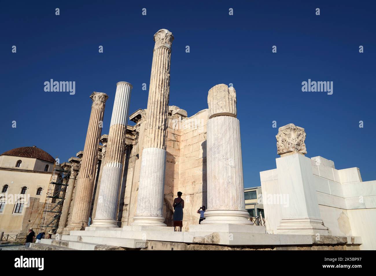 Archaeological site of Hadrian' s Library in Athens, Greece Stock Photo ...