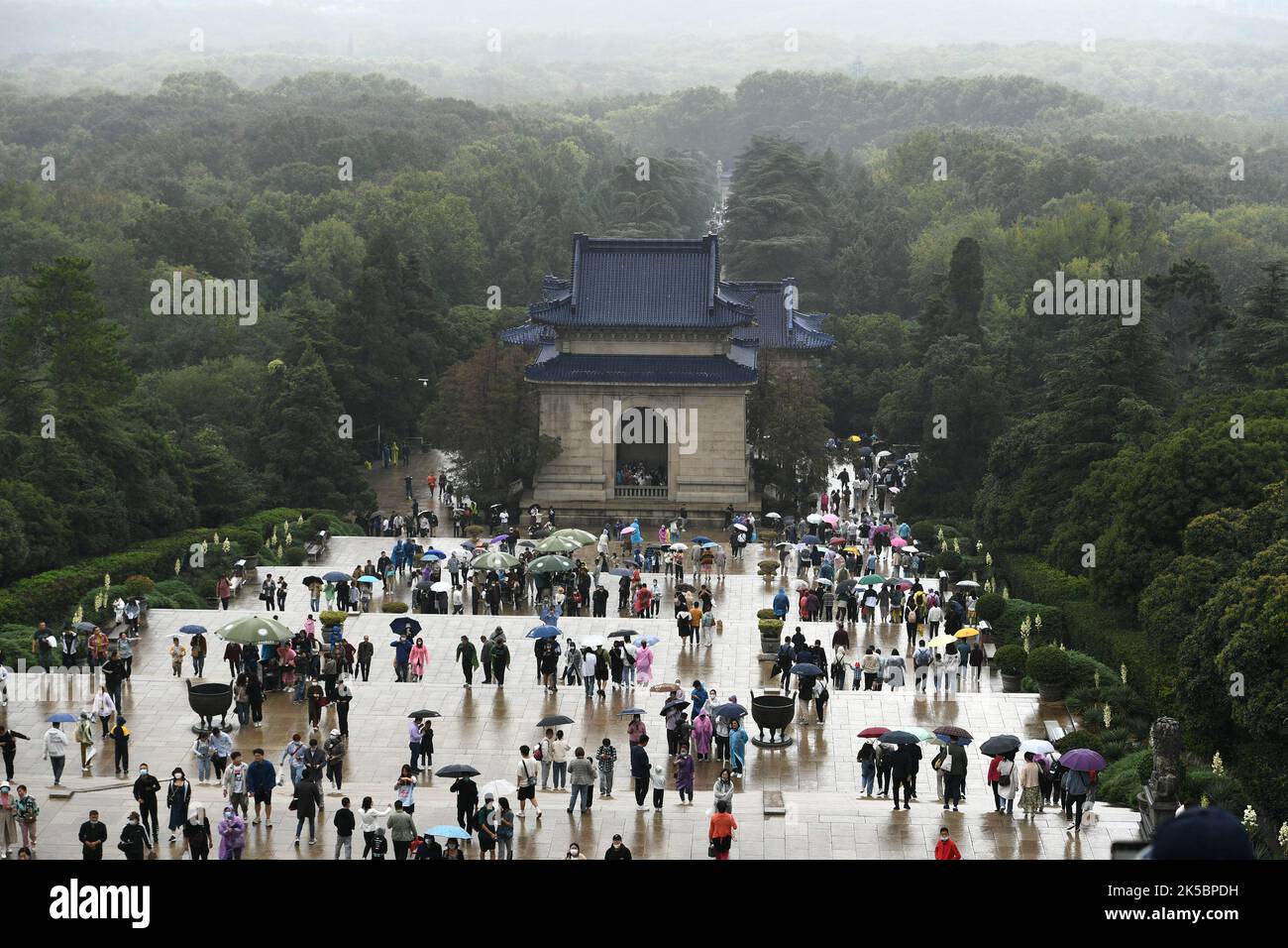 NANJING, CHINA - OCTOBER 4, 2022 - Tourists visit the Sun Yat-sen ...