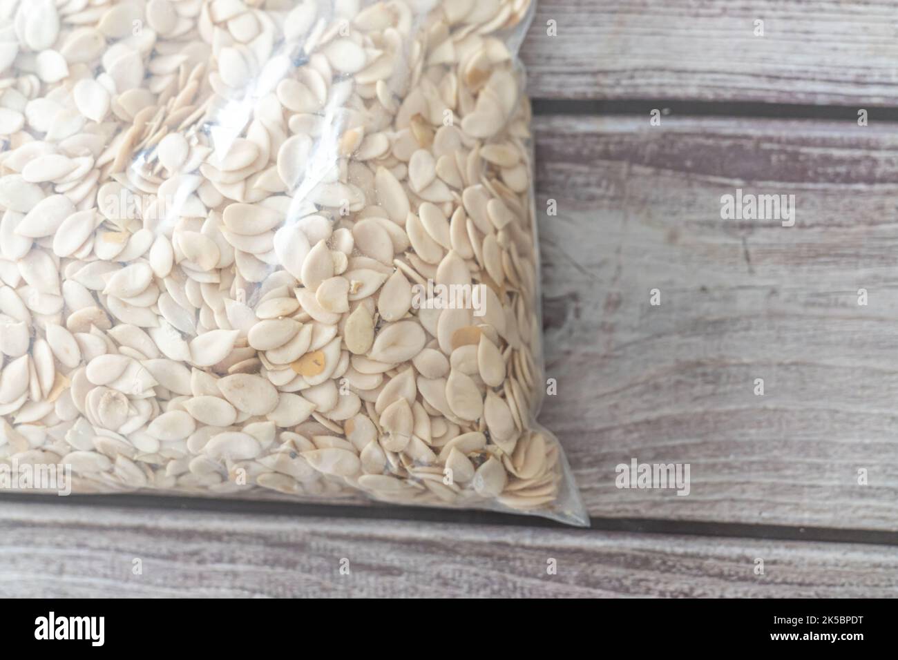 A bag of Egusi seeds used to make suop Stock Photo - Alamy