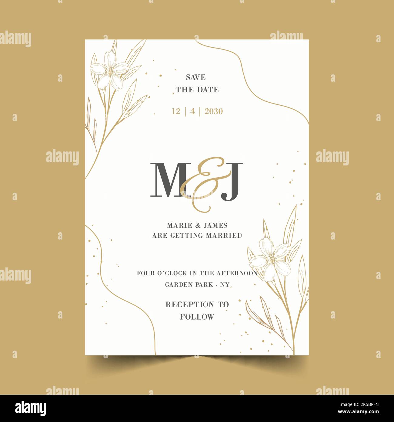 hand drawn wedding invitation vector design illustration Stock Vector ...