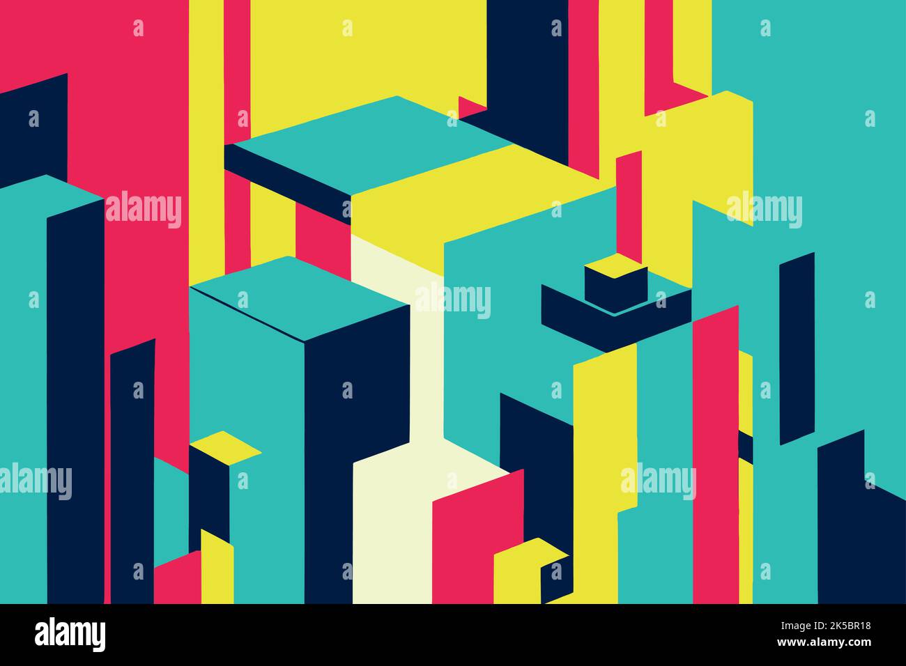 An illustration of vibrant colorful graphic shapes for wallpapers Stock ...