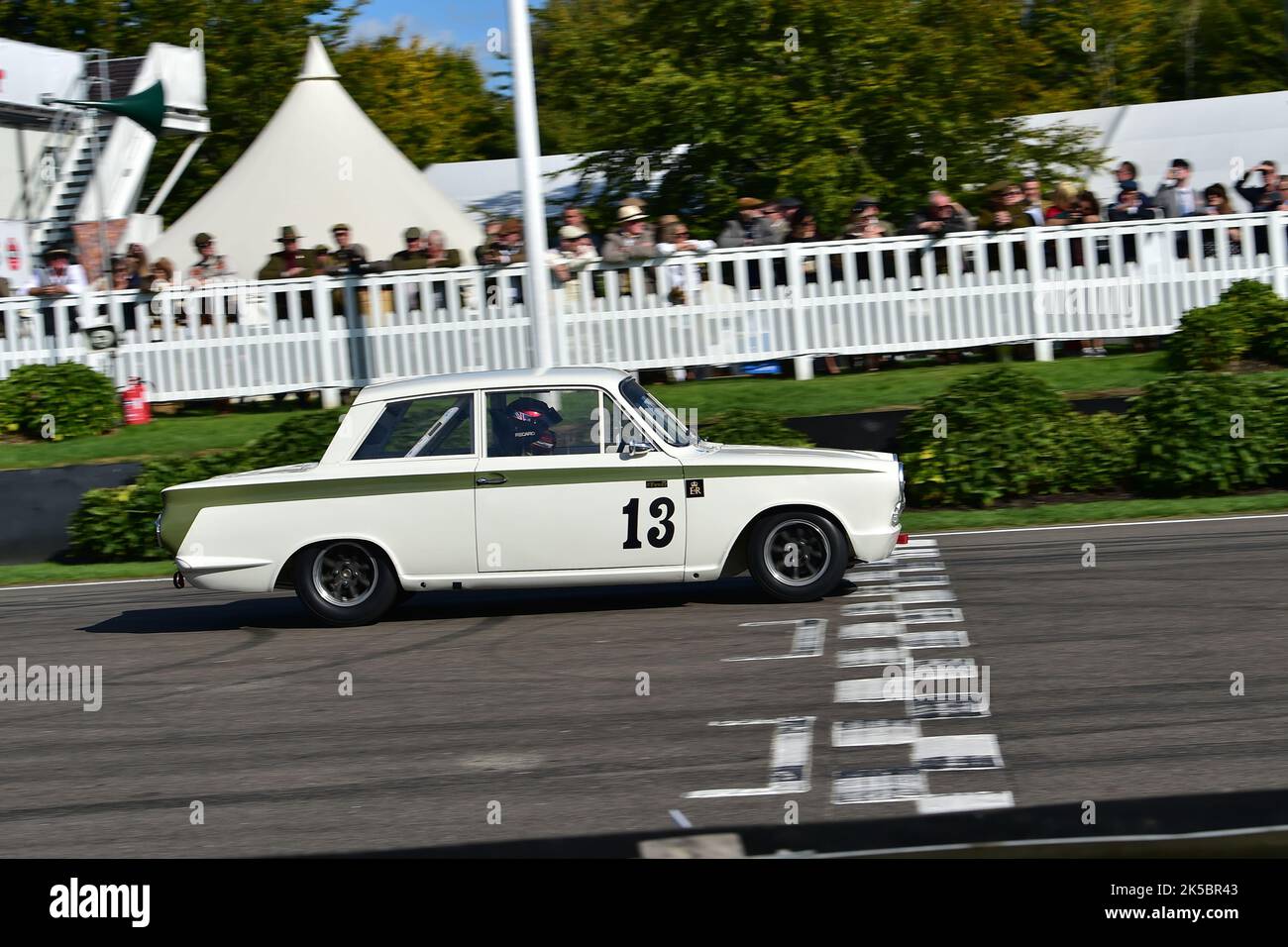 Andy Wolfe, Steve Soper, Ford Lotus Cortina, St Mary’s Trophy Race, two ...