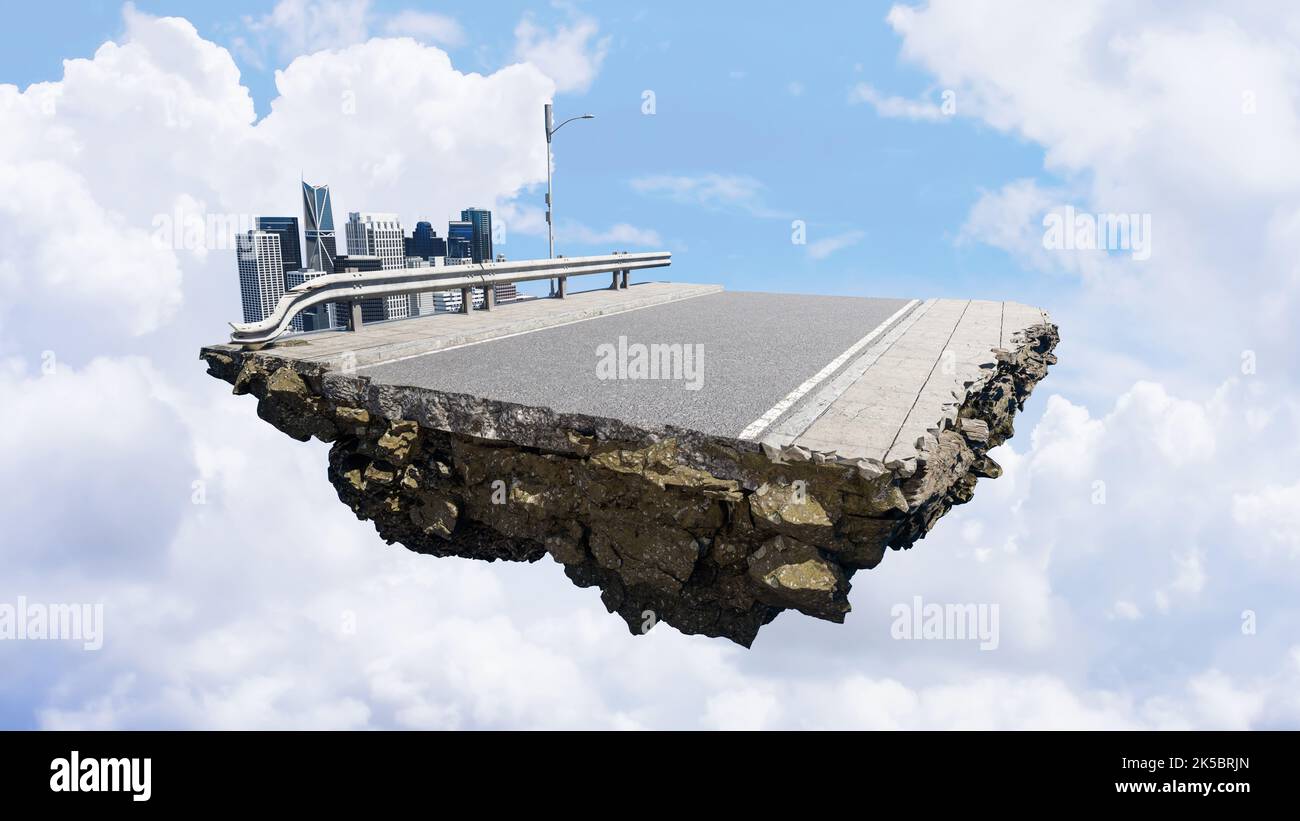 Fantasy Floating Island City