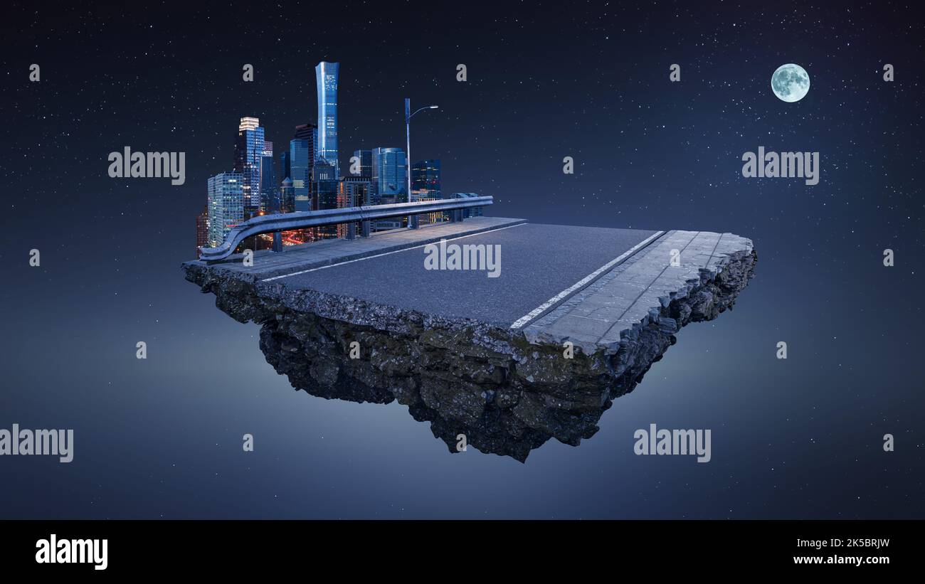 Floating City In Space