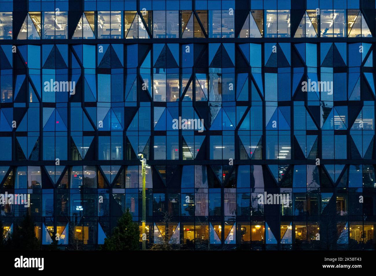 office building abstract at dusk in downtown Brooklyn NYC Stock Photo ...