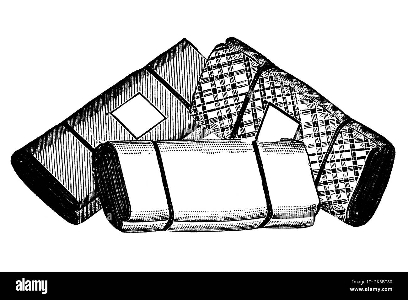 Fabric Rolls - Vintage illustration Stock Photo - Alamy