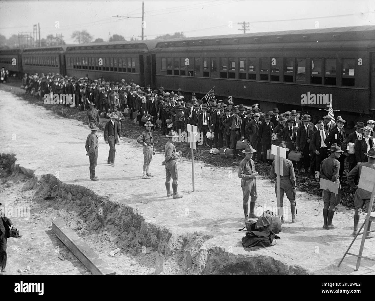 Camp Meade #1 - Arrival of Drafted Men, 1917 Stock Photo - Alamy