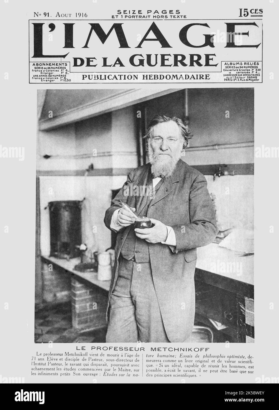 L'Image de la Guerre # 91 - August 1916 - Professor Illitch (Elie ...