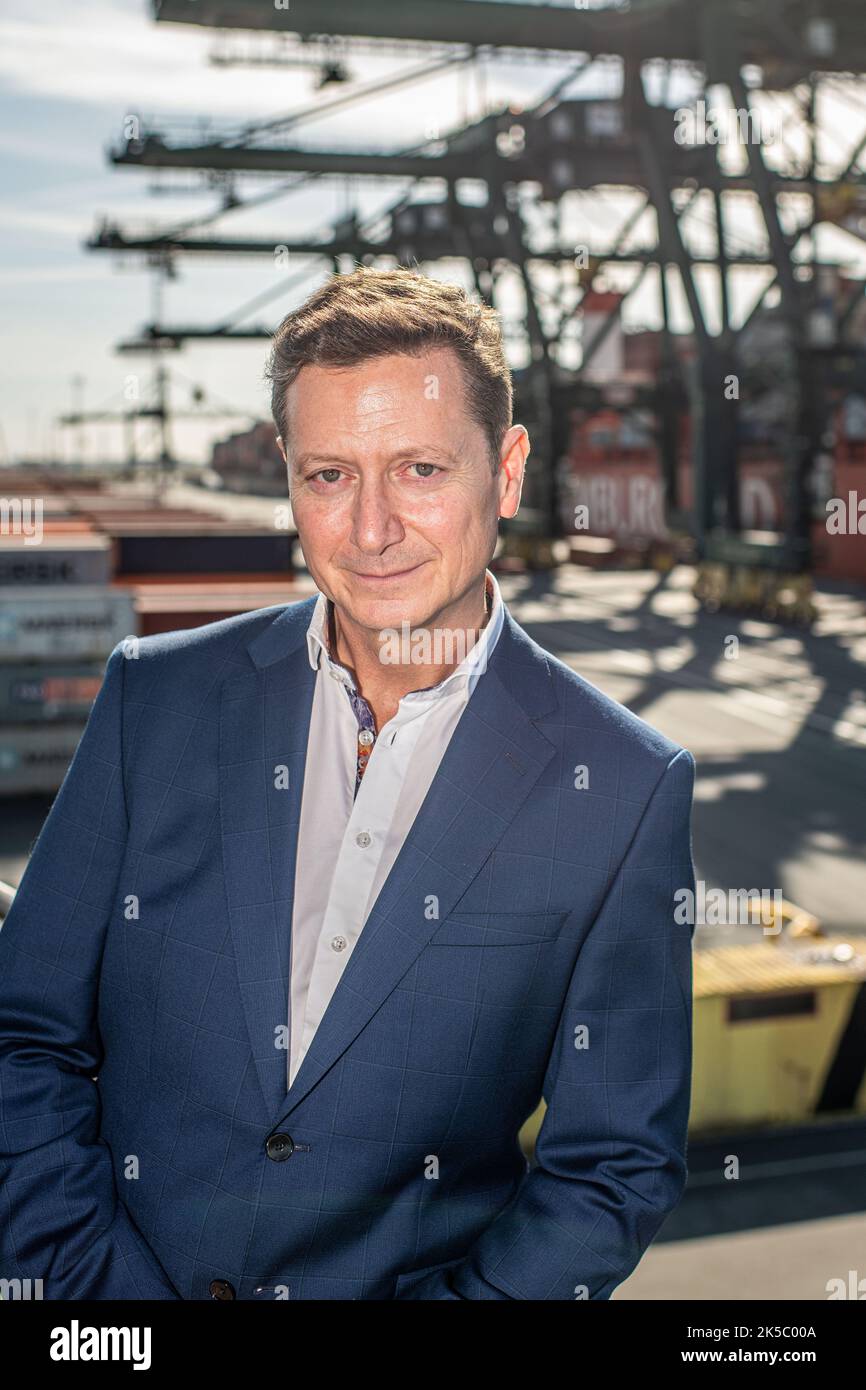 PSA Belgium CEO Cameron Thorpe poses for the photographer at a press ...