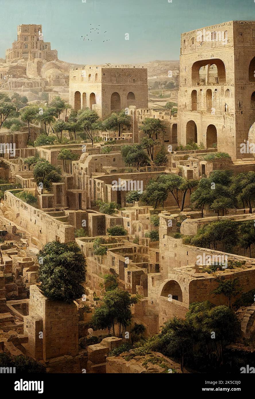 Babylon ancient city illustration hi-res stock photography and images ...