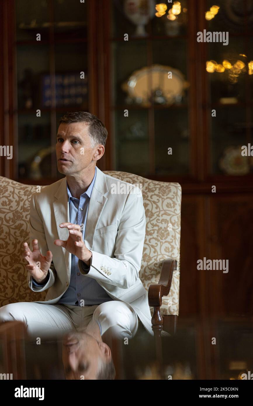 Quebec City mayor Bruno Marchand during an interview at the City hall ...