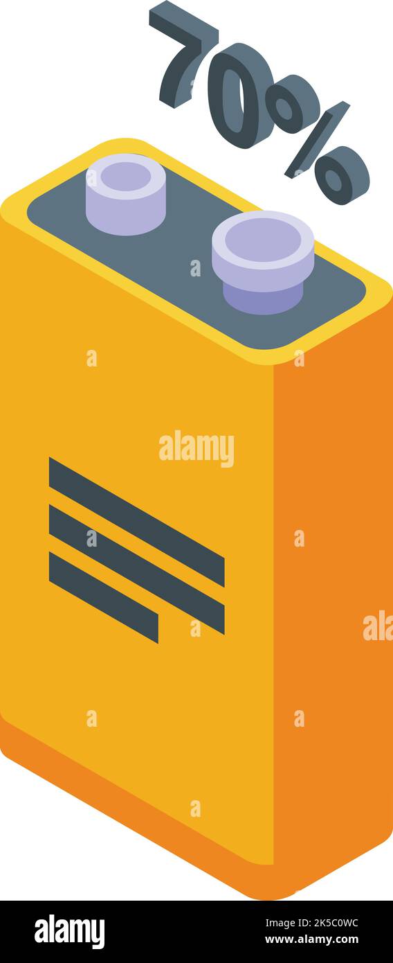 Power battery icon isometric vector. Electric energy. Cell accumulator ...