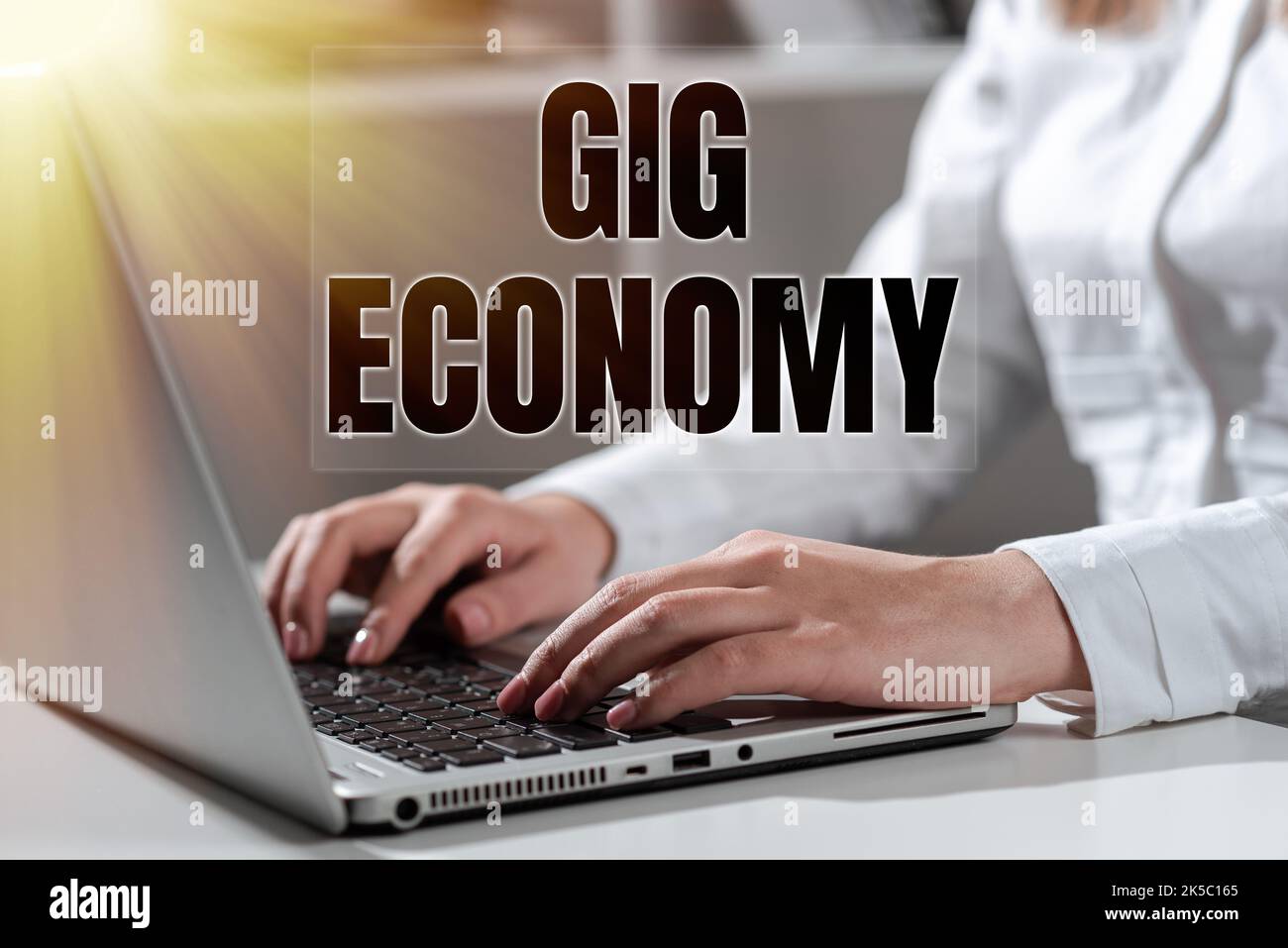 Inspiration showing sign Gig Economy. Word for a market system ...