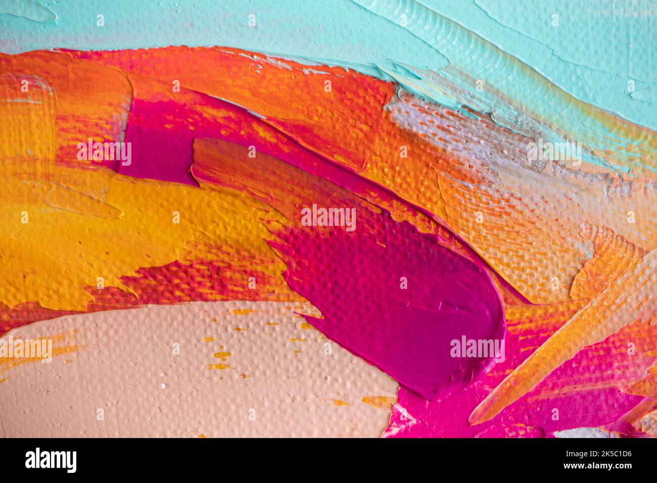 Multicolored texture painting. Abstract art background. oil on canvas ...