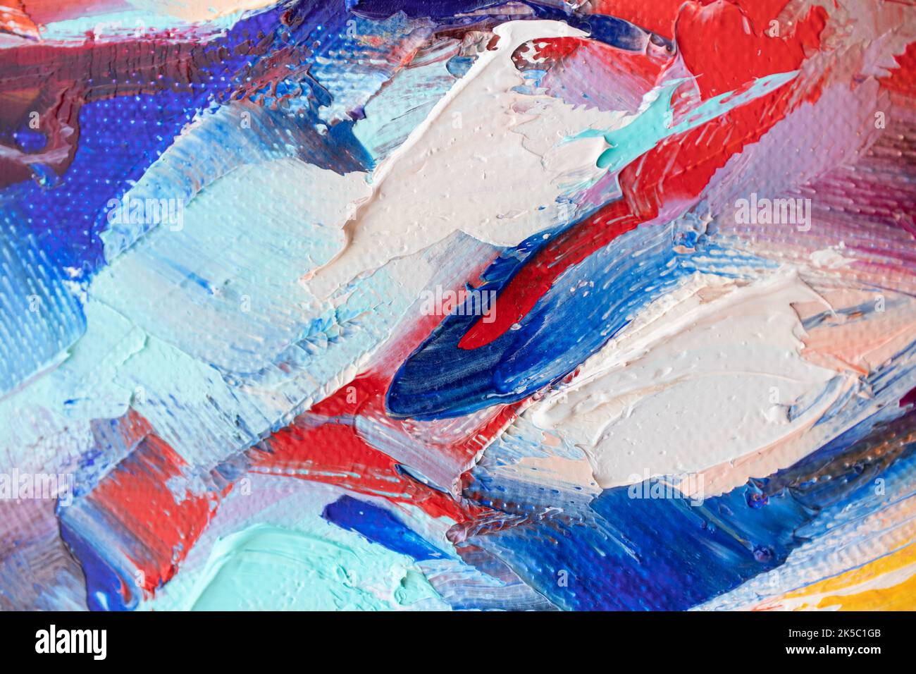 Multicolored texture painting. Abstract art background. oil on canvas ...