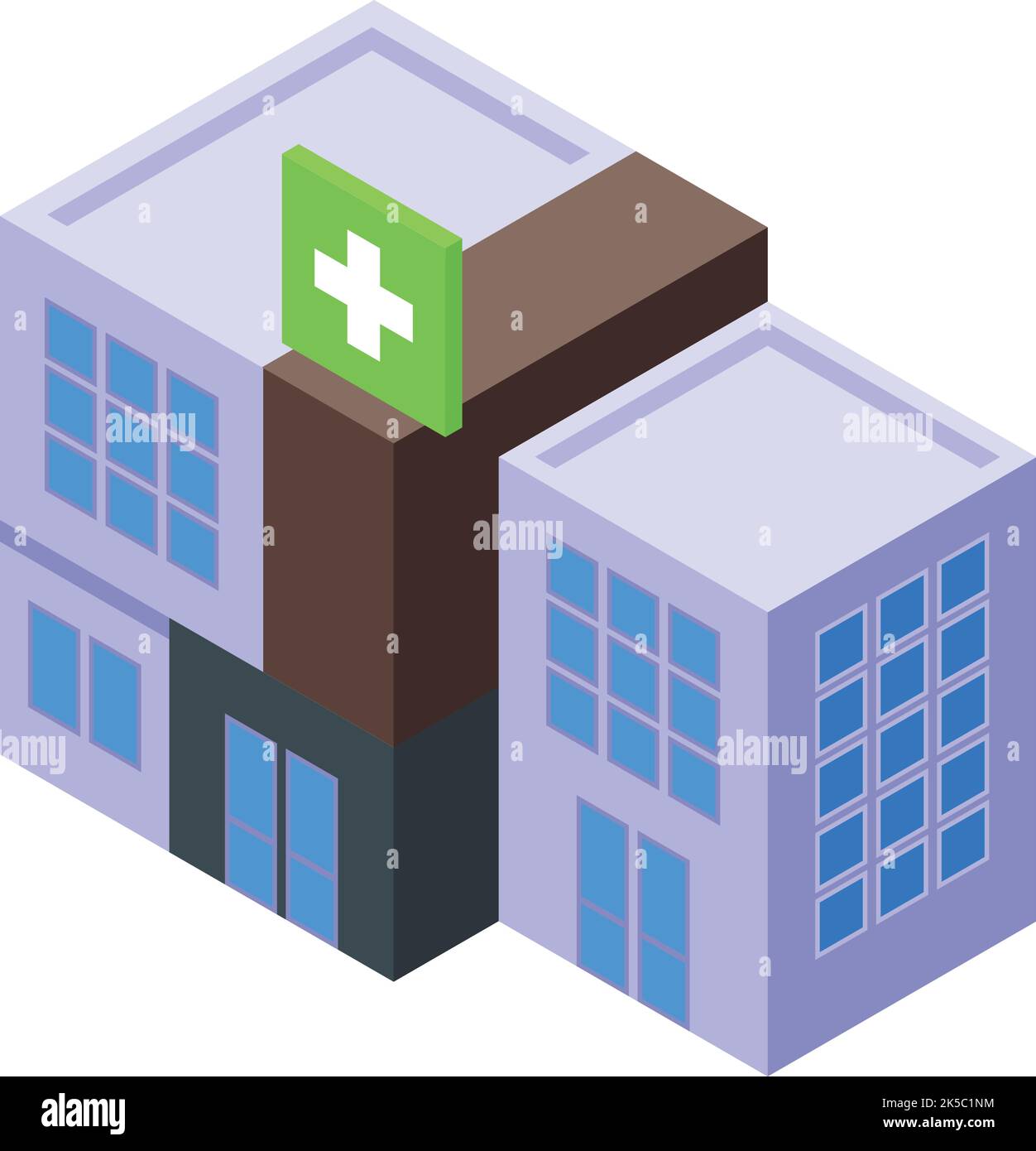 Hospital building icon isometric vector. Nurse care. Clinic medic Stock ...