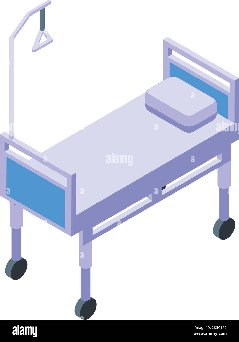 Hospital bed icon isometric vector. Nurse care. Patient health Stock ...
