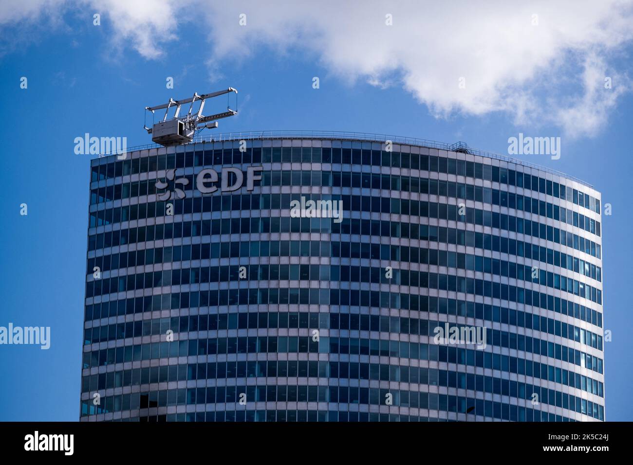 Illustration of the EDF (Electricité de France) tower in La Defense ...