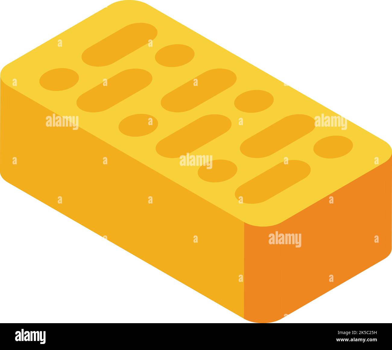 Small brick icon isometric vector. Pile building. House construction ...