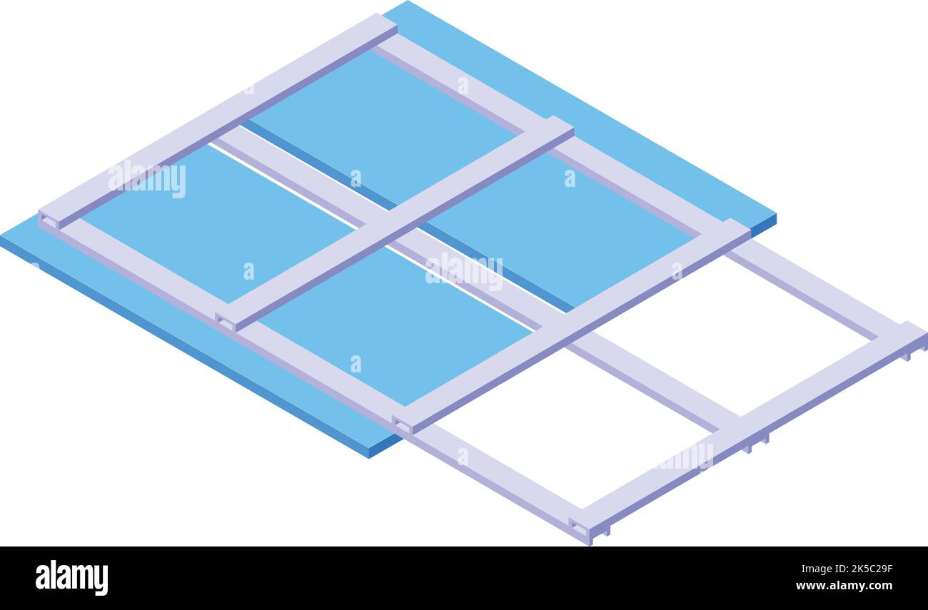 Drywall house icon isometric vector. Room builder. Work interior Stock ...