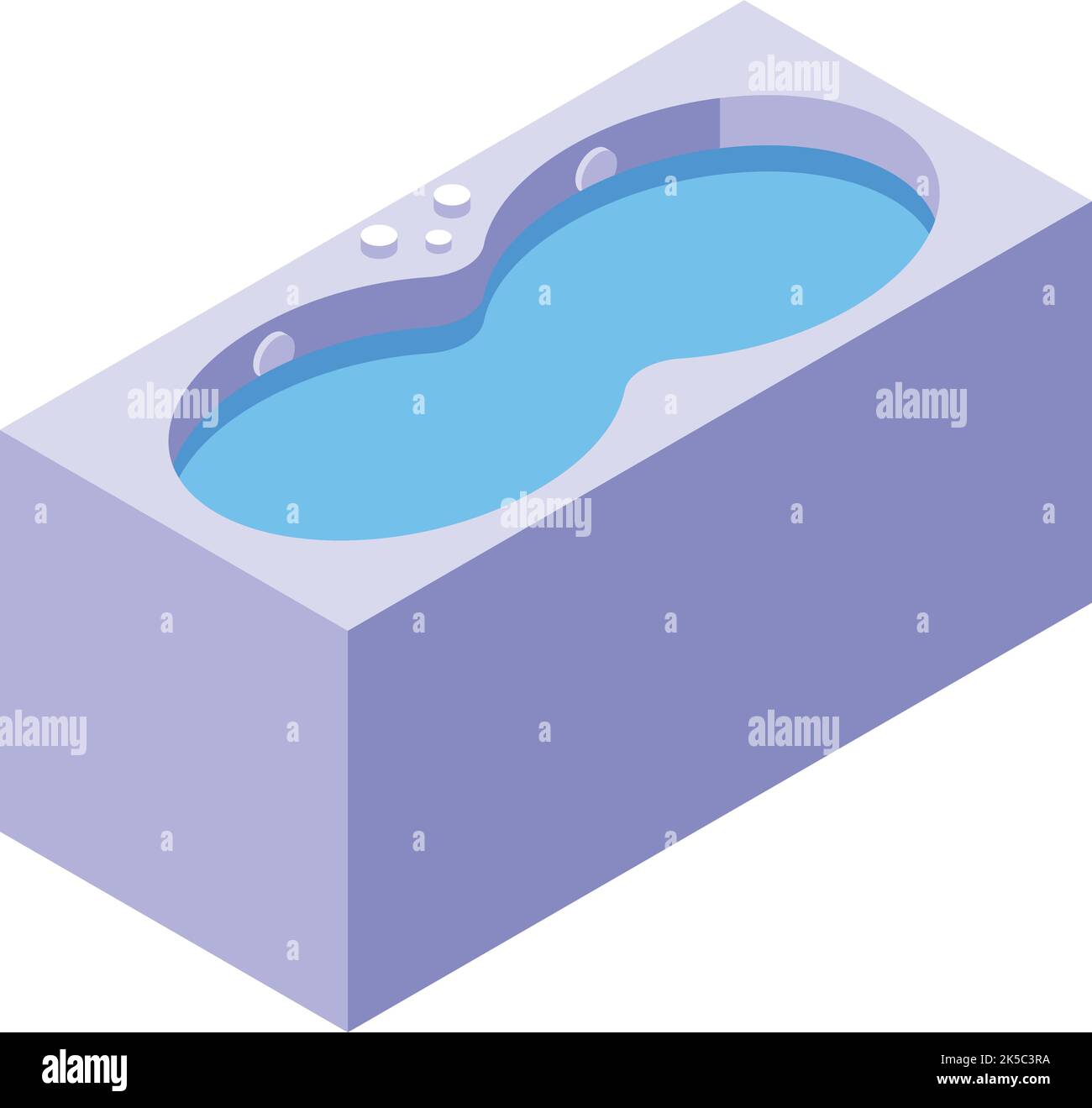 Bathtube icon isometric vector. Spa health. Pool tub Stock Vector Image ...