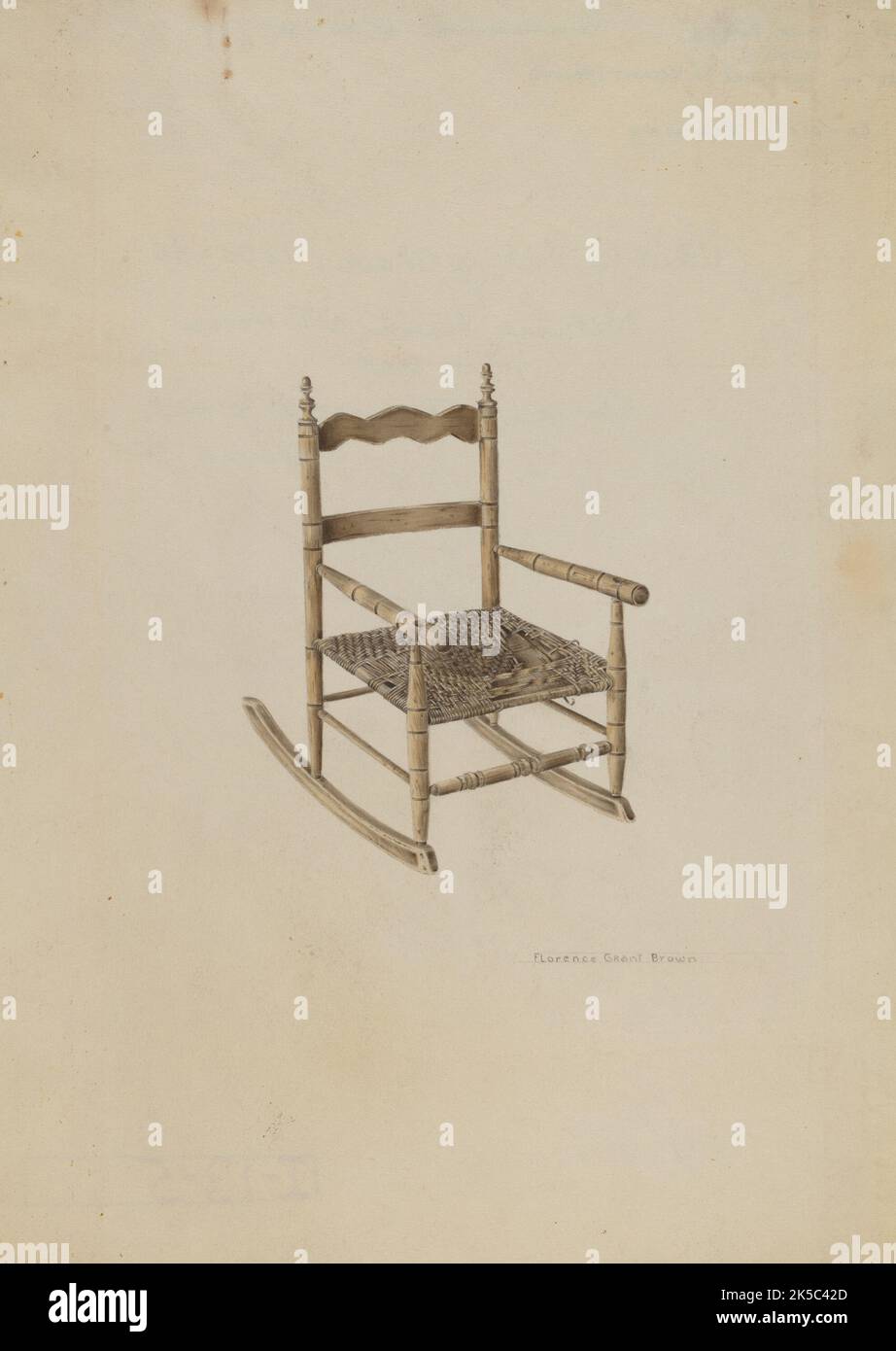 Child's Rocking Chair, c. 1939 Stock Photo - Alamy