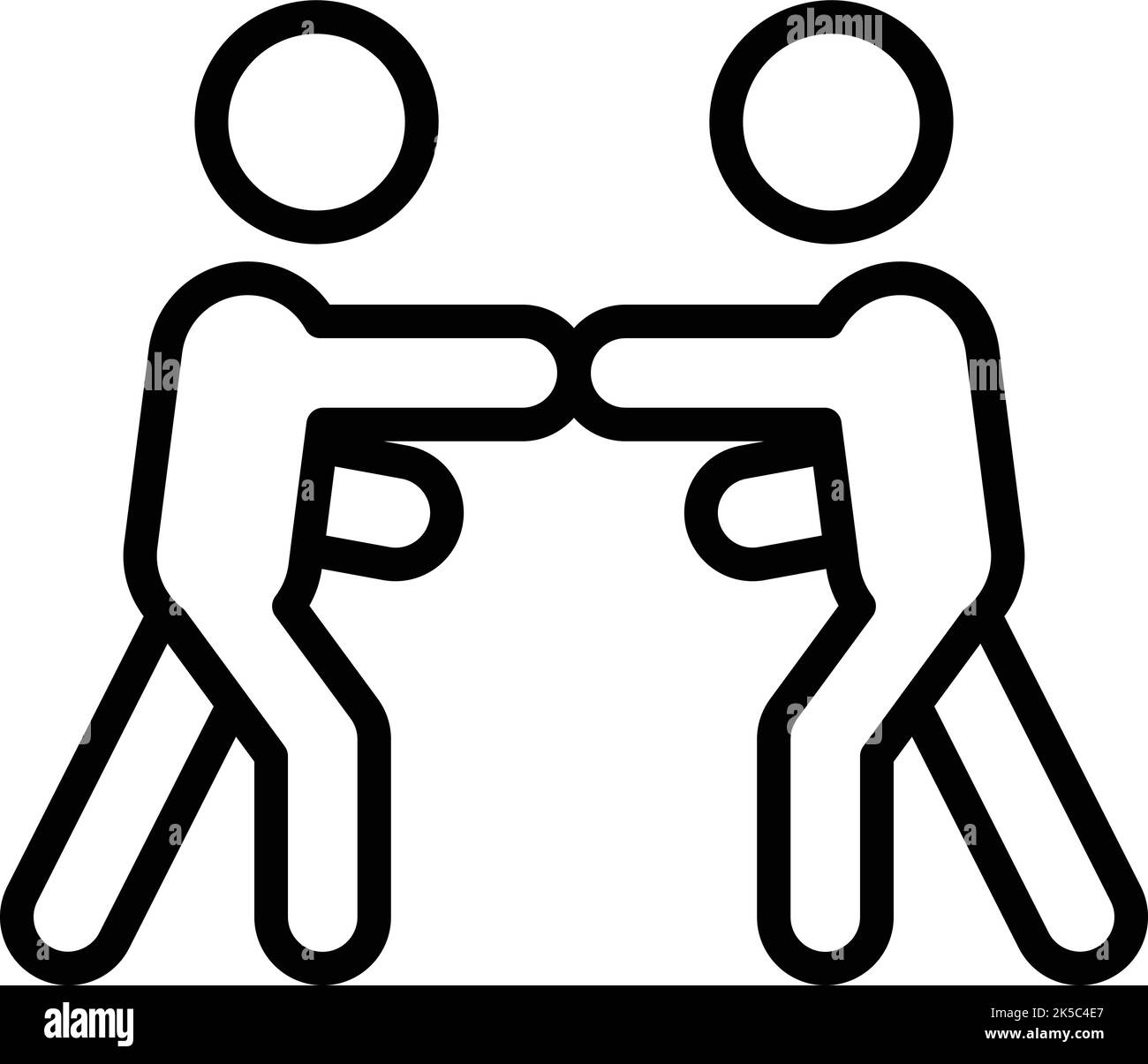 Karate self man icon outline vector. Martial attack. Female defend ...