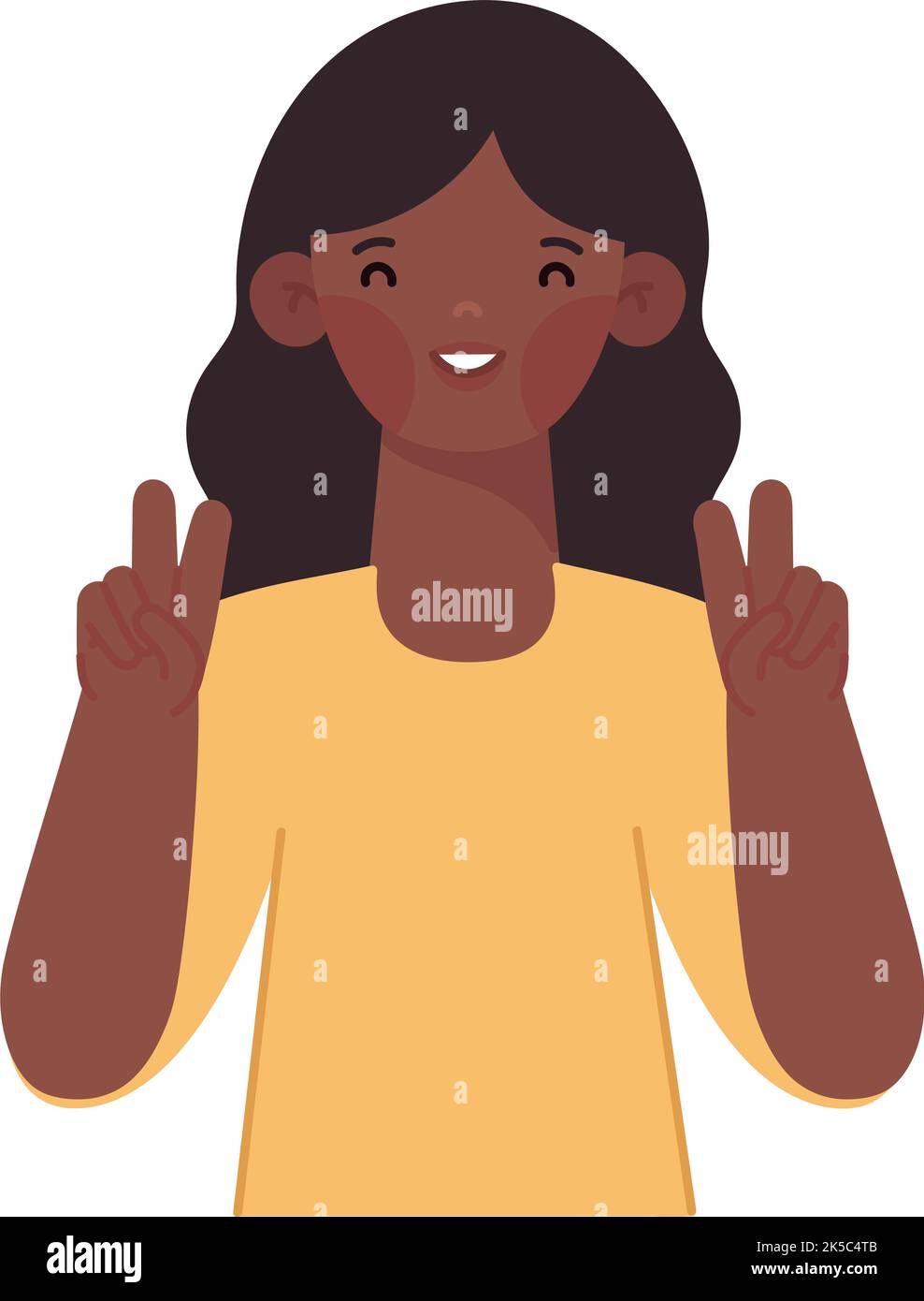 happy girl illustration Stock Vector Image & Art - Alamy