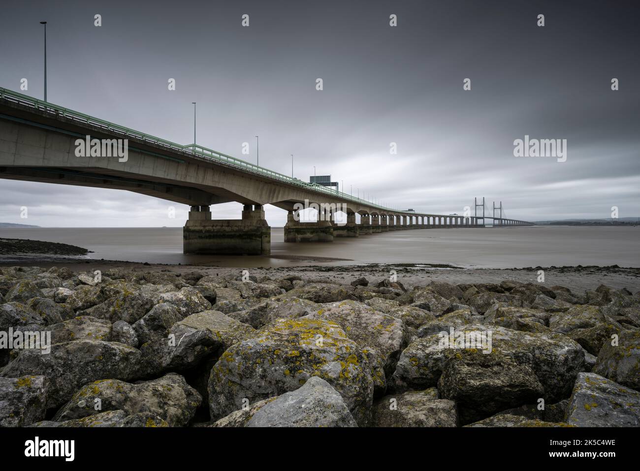 The Prince of Wales Bridge between England and Wales over the Severn ...