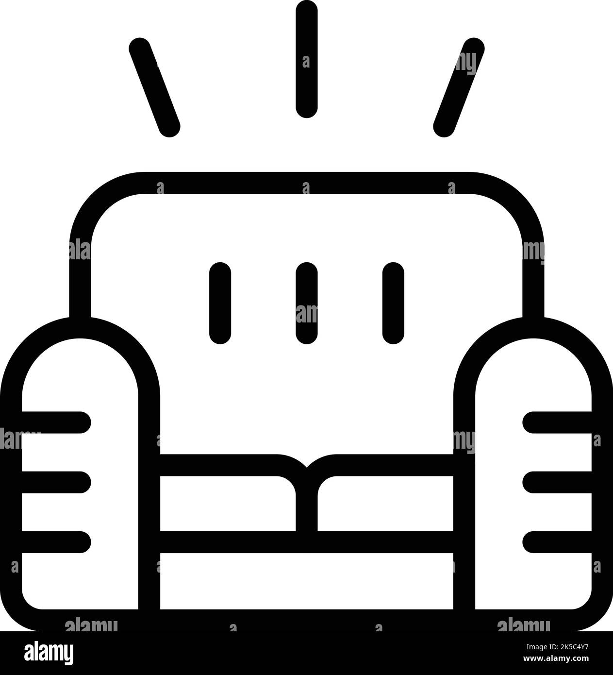 Comfort zone armchair icon outline vector. Work start. Success fear ...