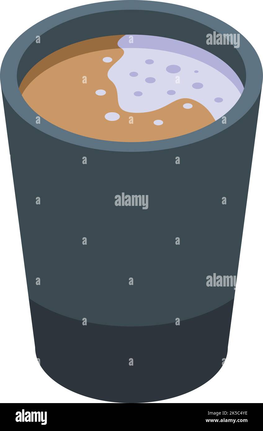 Contaminated coffee cup icon isometric vector. Food bacteria. Safety ...