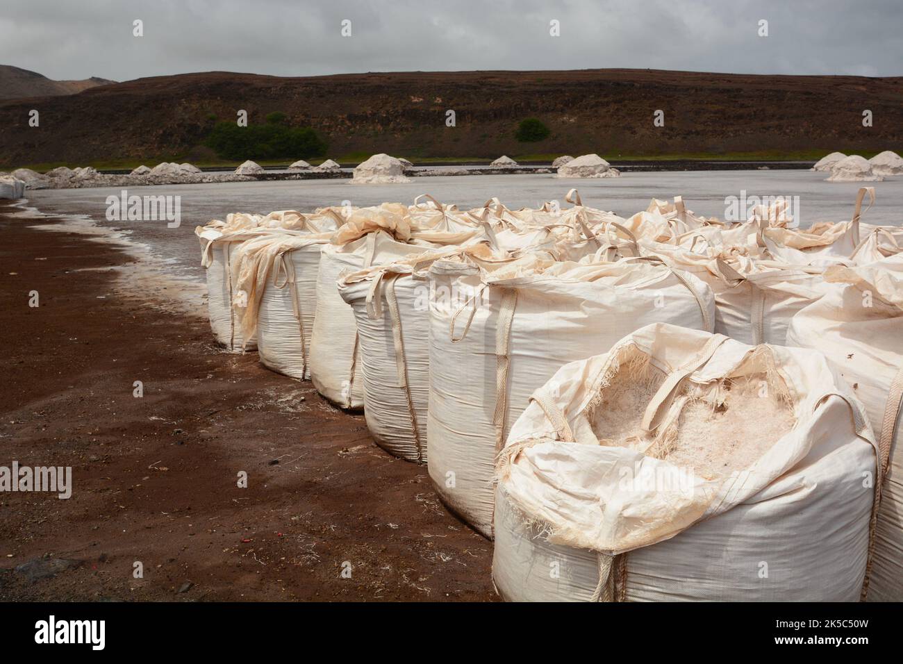 Salt production. Pedra de Lume. Sal. Cape Verde Stock Photo - Alamy