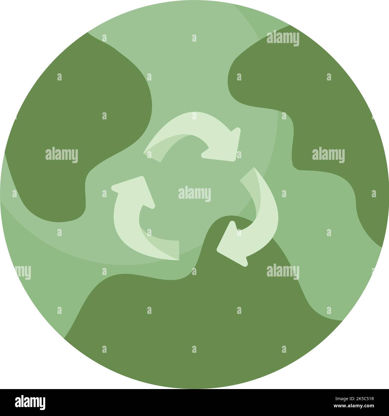 green earth with recycle symbol Stock Vector Image & Art - Alamy