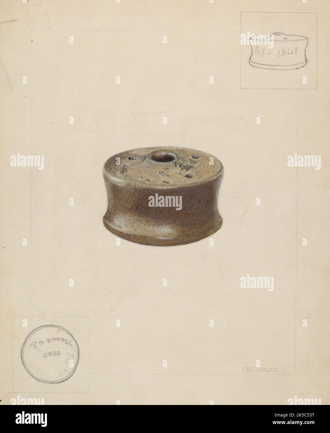 Ceramic Ink Well, c. 1937 Stock Photo - Alamy