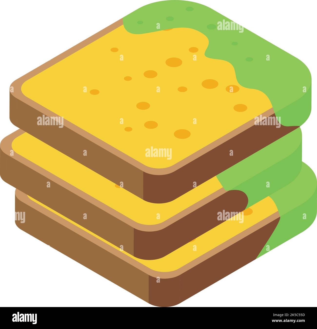 Contaminated sandwich icon isometric vector. Safety control. Food ...