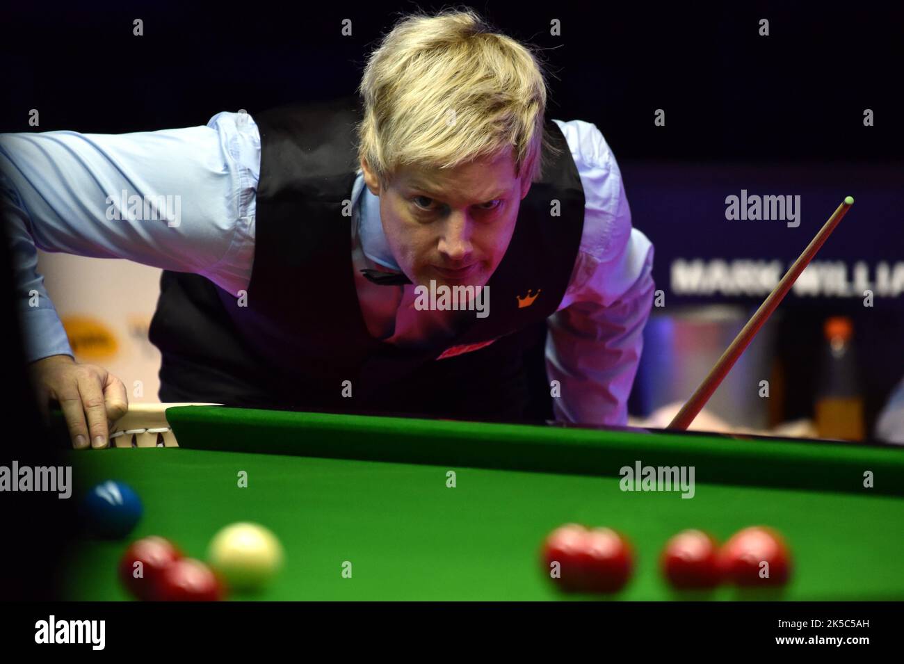 Hong Kong. 7th Oct, 2022. Neil Robertson of Australia prepares to play ...